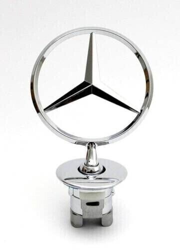 Chrome Star Bonnet Hood Logo Emblem Badge fit Mercedes Benz W124 W202 ...