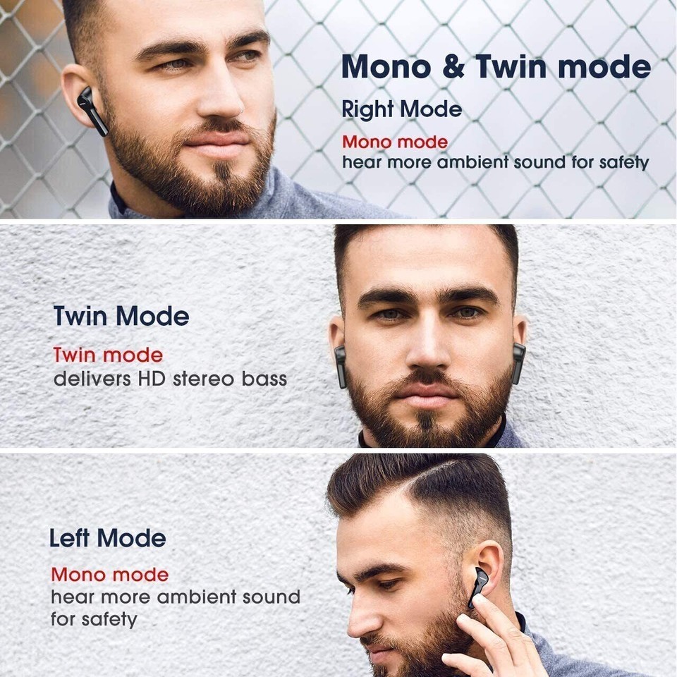 Mpow M9 Wireless Earbuds in Ear 4-Mic Noise Cancelling Call, Bluetooth ...