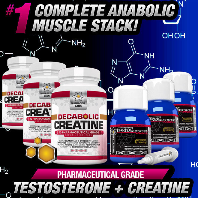 Nutracell Labs Testo Extreme Anabolic and 10 Blend Decabolic Creatine ...