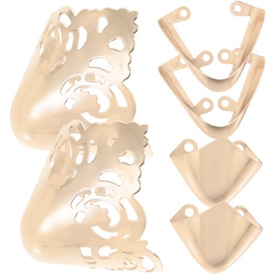 2 Pairs Metal Pointed Protectors for High Heels Shoe Toe Guards Caps ...