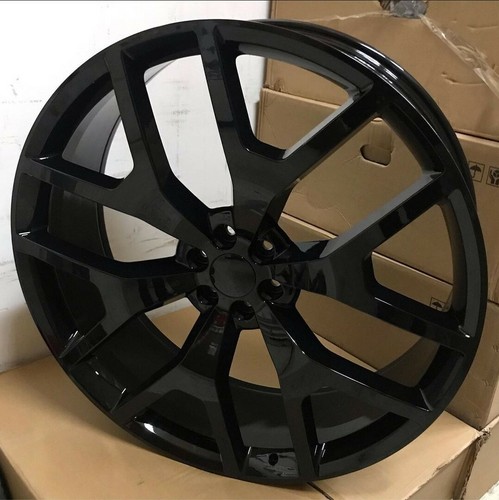 26" Inch Gloss Black Replica 288 G04 Sierra Honeycomb Snowflake Wheels ...