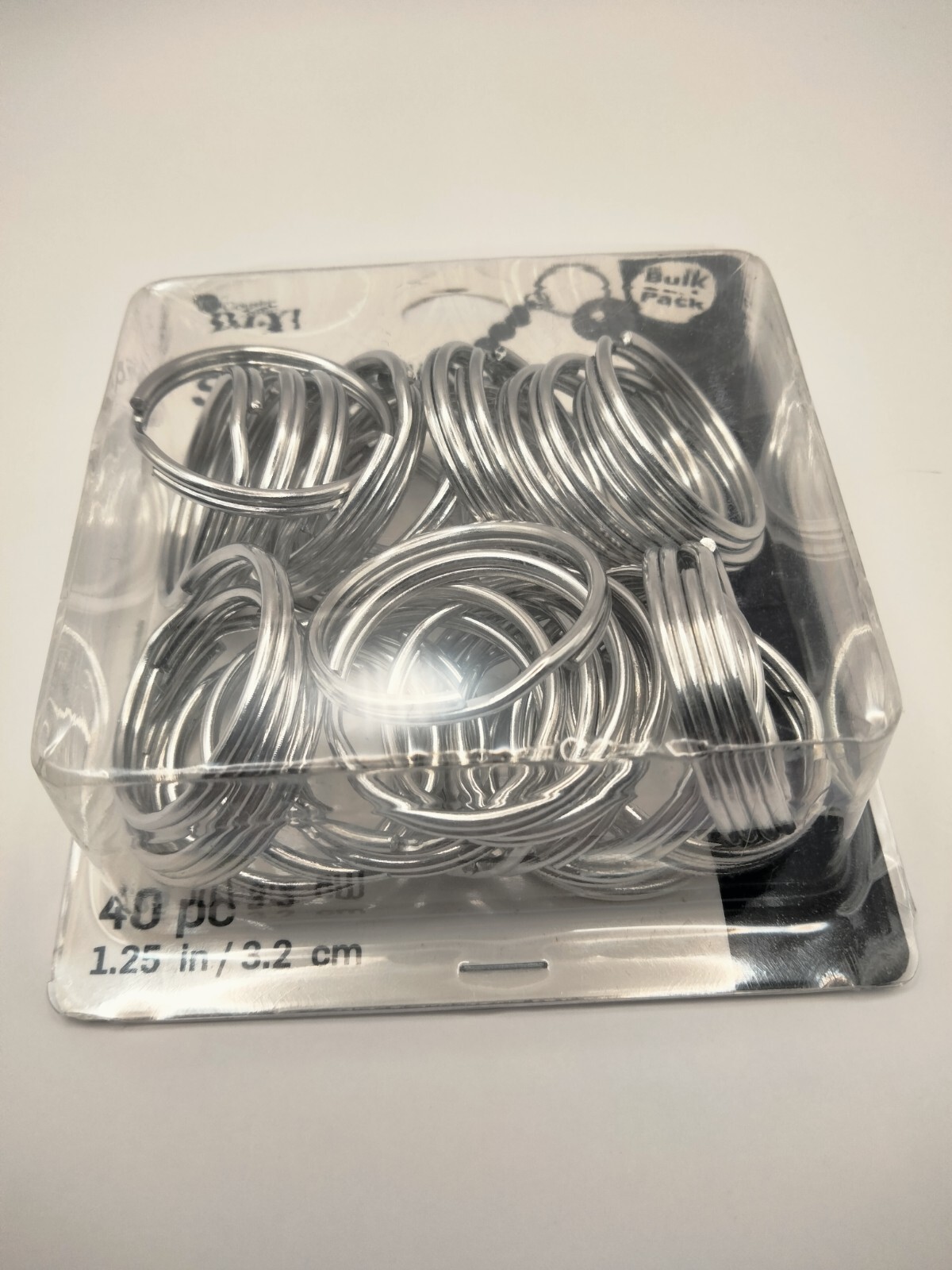 Silver split ring bulk pack key chains 40 pc 1.25in/3.2cm | eBay