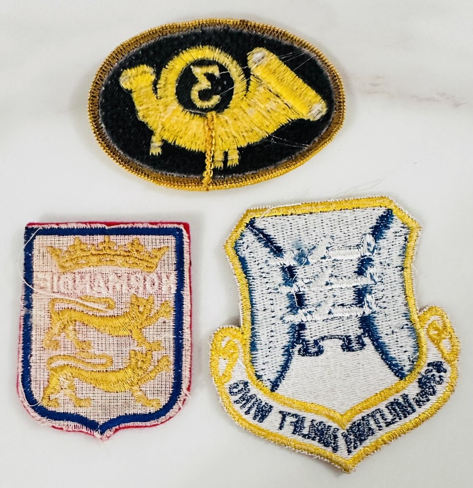 3 Patches Bugle Normandie 438th Military Airlift Wing 3 Embroidered ...