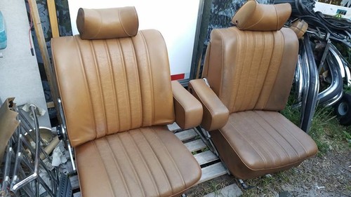 Mercedes w108 109 280SE SEL S Front Seat L&R in Bamboo with Headrest ...