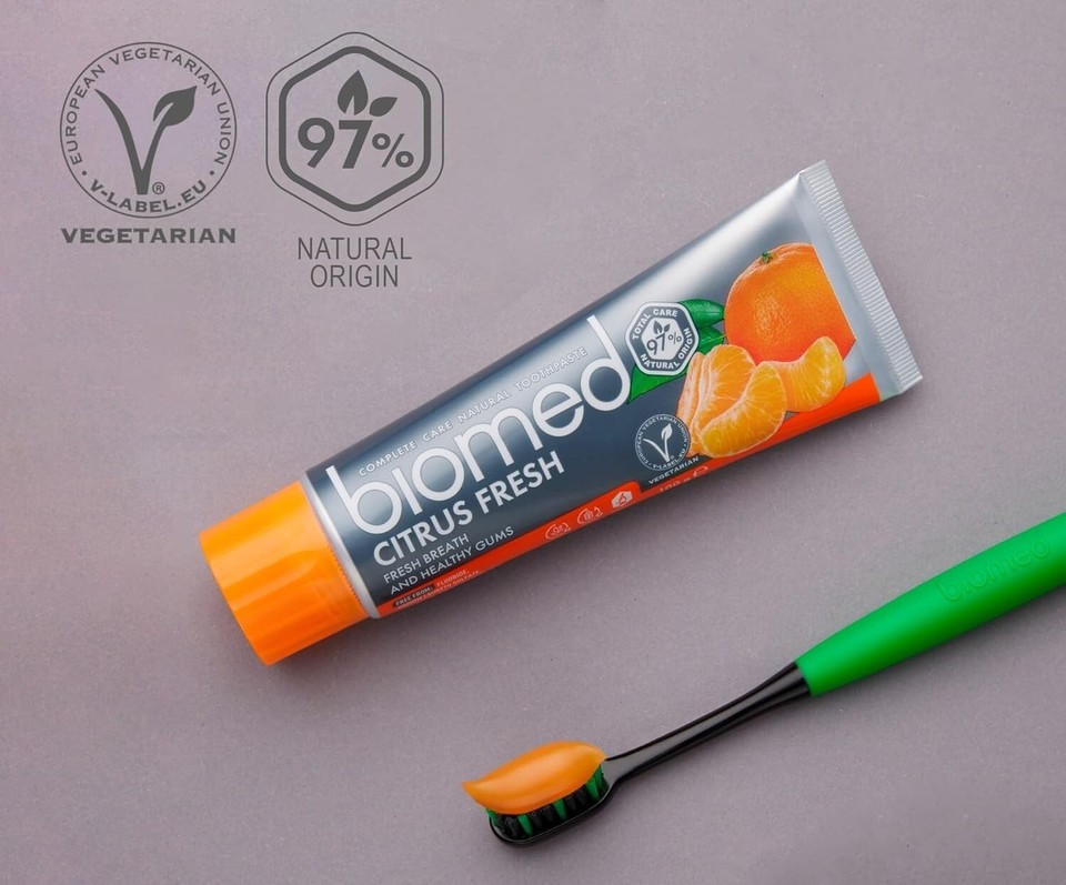 Biomed Citrus Fresh 97% Natural Toothpaste Fresh Breath, Healthy Gums ...