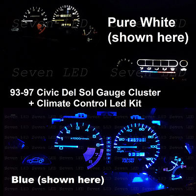 Led Kit for Honda Civic del sol delsol Cluster + Climate Control ...
