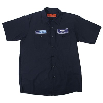 FORD MUSTANG WORK SHIRT Official Licensed Mechanic Hemd Kurzarm Pit ...