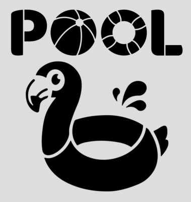 8"x8.5" Clear Plastic Stencil - Pool (SA758) | eBay