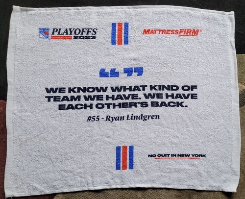 NY Rangers Stanley Cup Playoffs Rally Towel - 4/29/2023 Fan Giveaway Rd ...