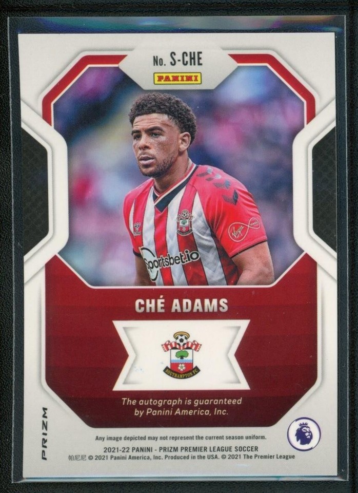 2021-22 CHE ADAMS AUTO PANINI PRIZM PREMIER LEAGUE BLUE RED SHIMMER ...