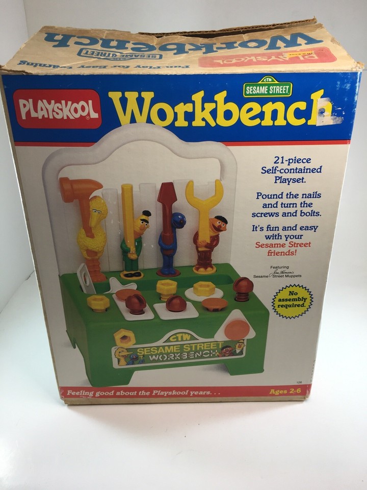 VINTAGE PLAYSKOOL SESAME STREET WORKBENCH 1985 | eBay