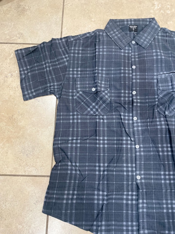 Max Men Collection Men’s Linen Printed Short Sleeve Shirts (XL - 5XL ...