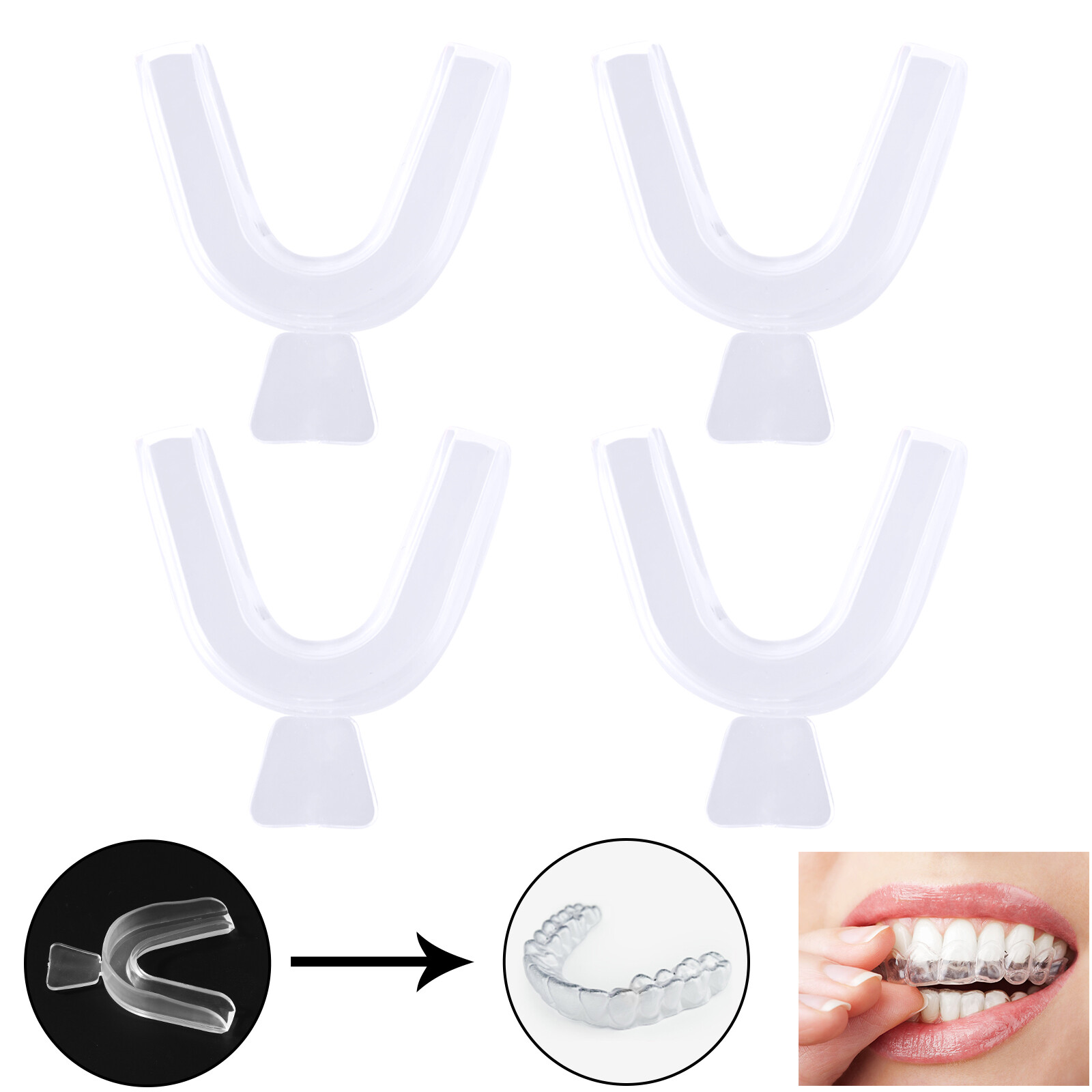 2-10x Silicone Mouth Guard Teeth Night Clenching Grinding Sleep Dental ...
