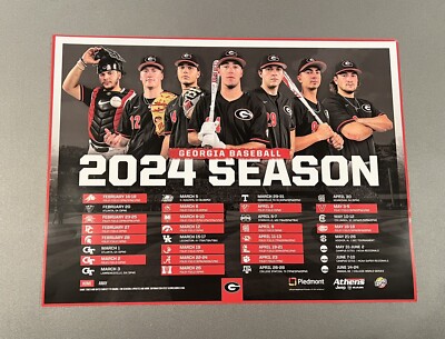 UNIVERSITY of GEORGIA BULLDOGS UGA BASEBALL Poster Giveaway Promo ...