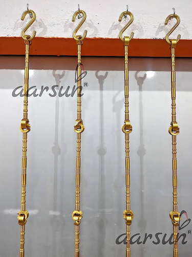 HANDCRAFTED BRASS JHULA SWING CHAIN ROD SET ACCESSORIES SIZE 28 FEET | eBay