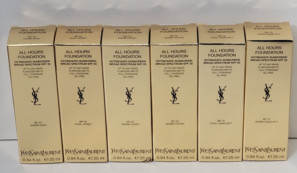 YSL ALL HOURS FOUNDATION 0.84 OZ Flawless Matte UP TO 24H Wear SPF20 ...