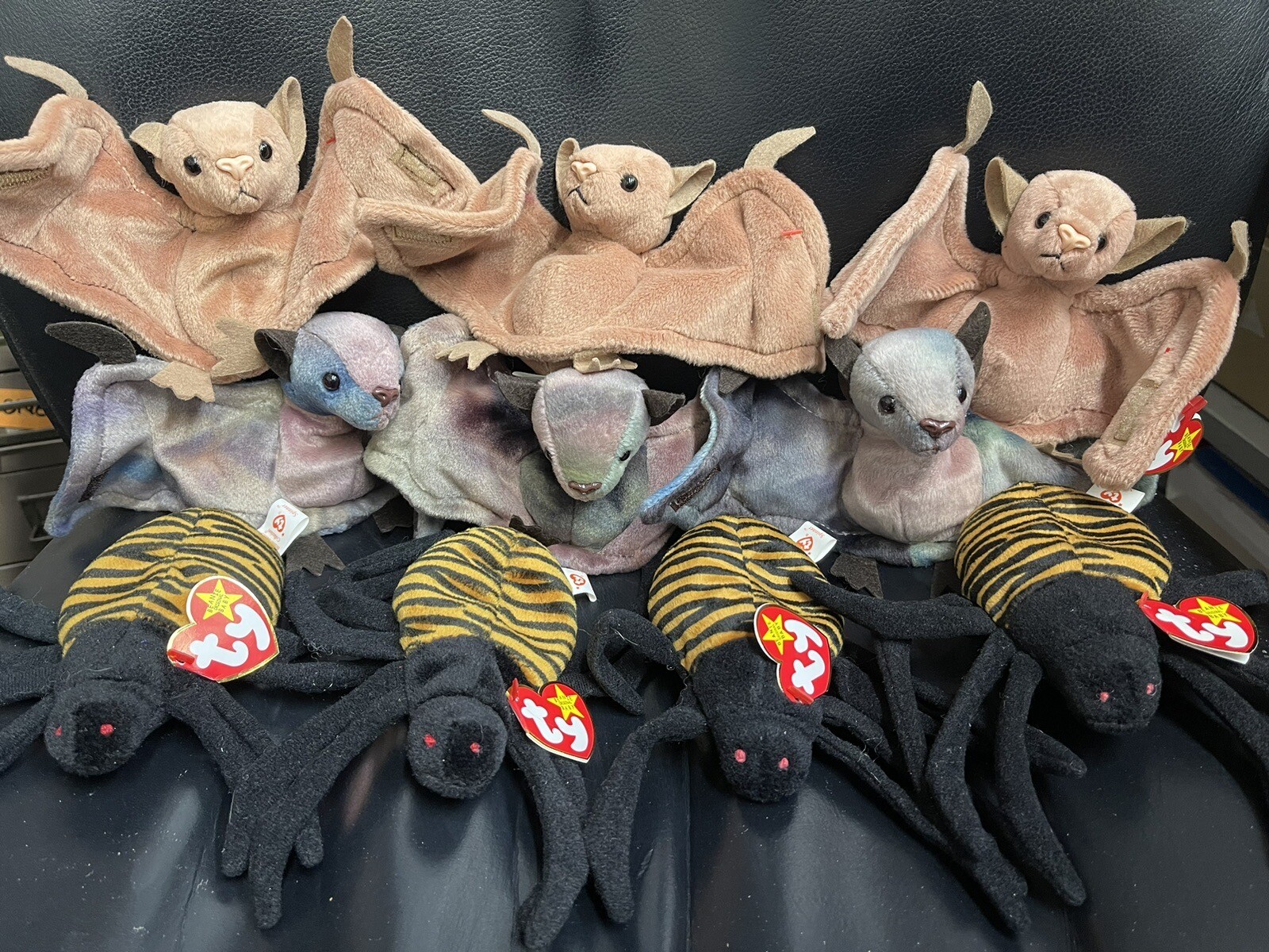 TY Beanie Babies Batty the Bat, Spinner & Tie Dye Batty Bat. (lot Of 10 ...