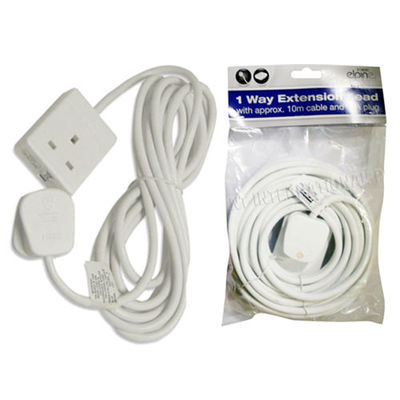1 WAY EXTENSION LEAD 3/5/10/METRE GANG CABLE 13A AMP ELECTRICAL MAINS ...