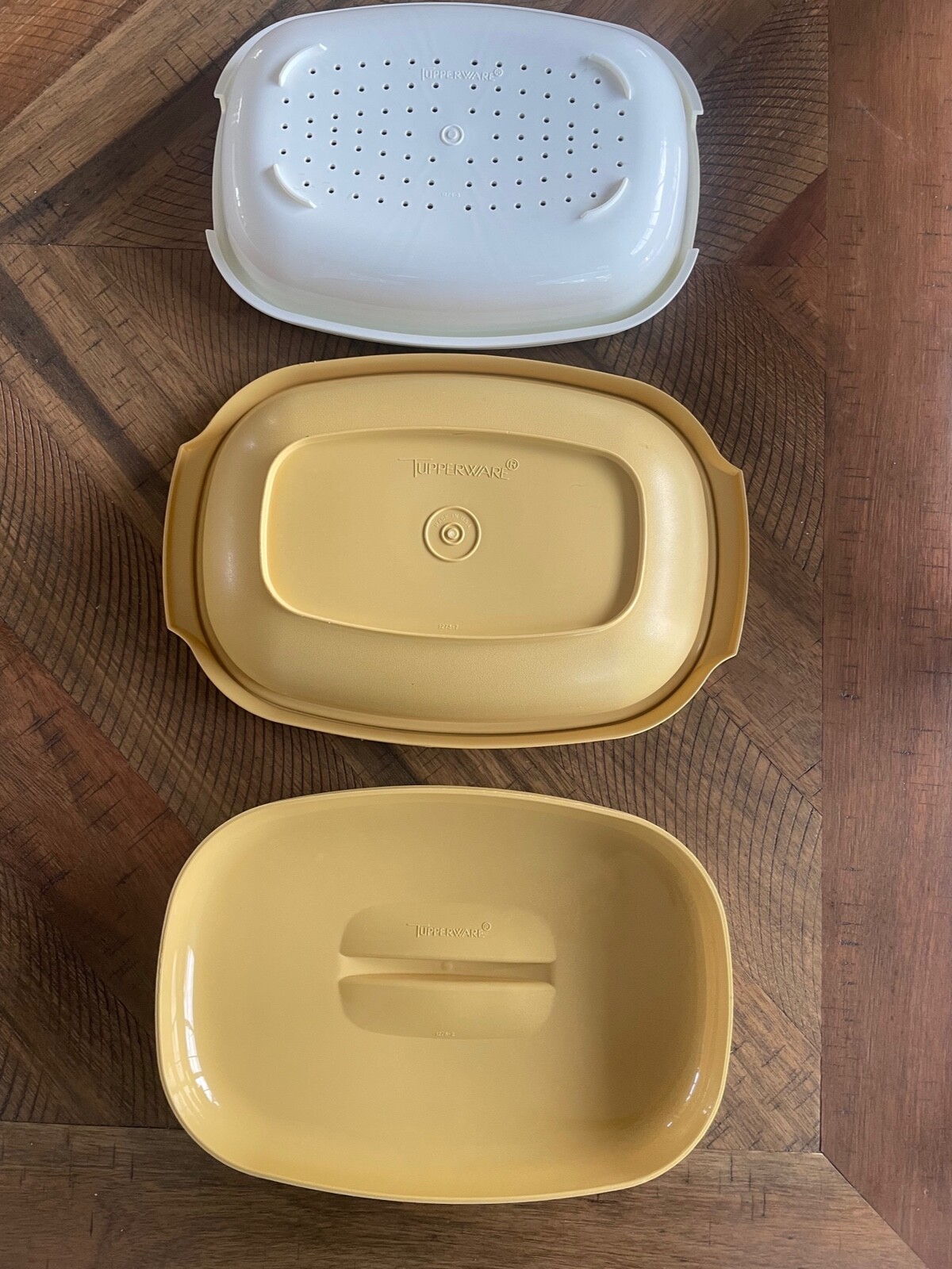 Vintage Tupperware 1273 3 Pcs. Microwave Vegetable Steamer 6 Cup ...