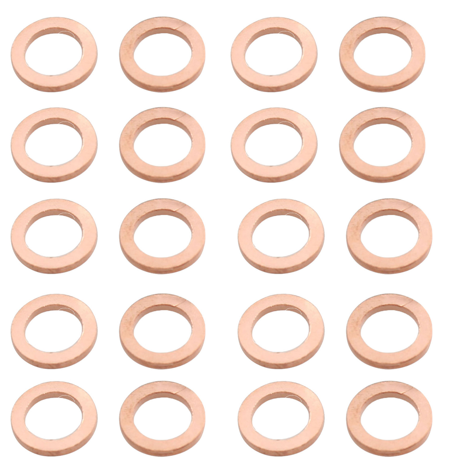 20 Pcs M10 Copper Crush Washers Flat For Motorcycle Brake Line Hose ...