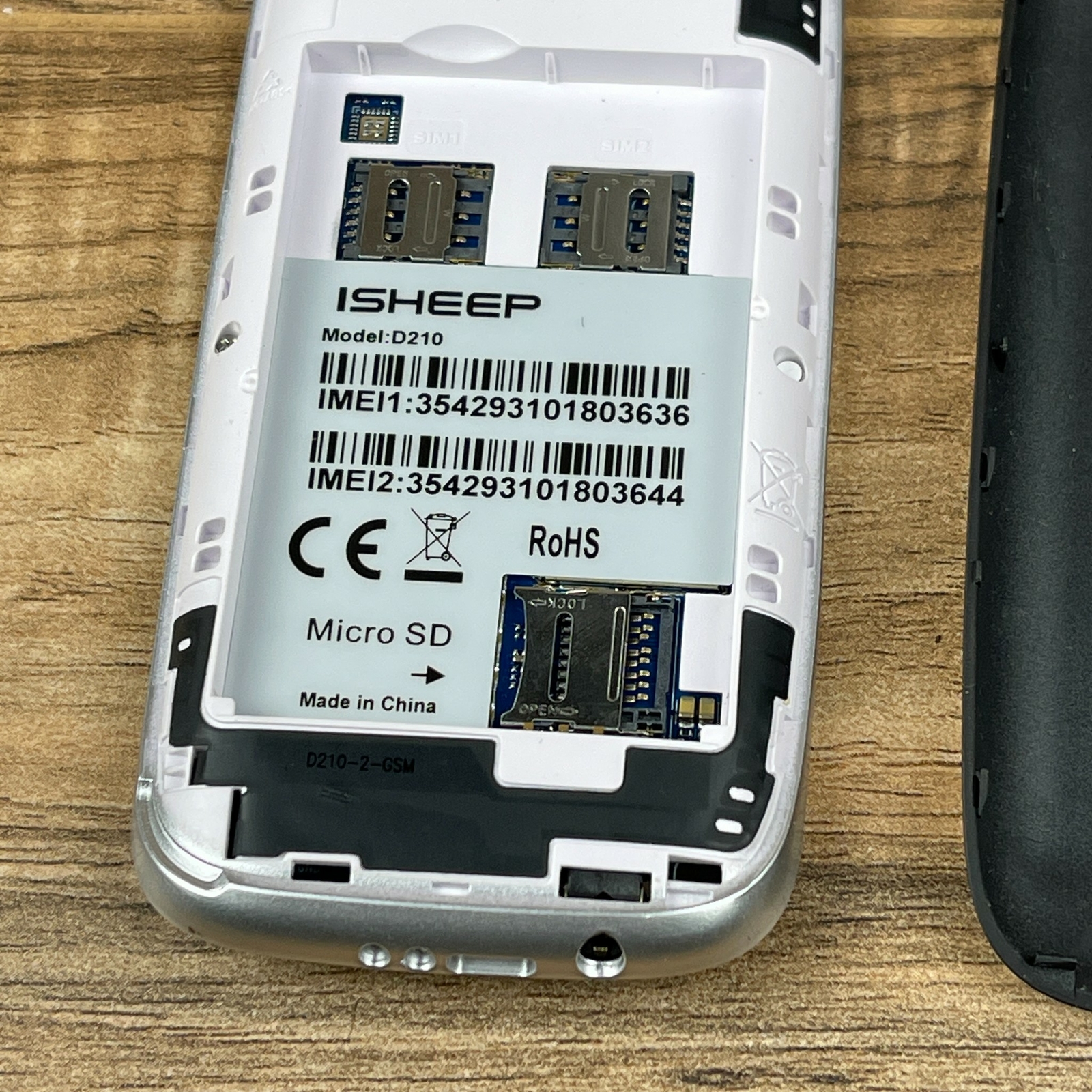 Isheep D210 Black Wireless LCD Display 2 in Storage 2G SOS Button GSM ...