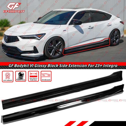 For 2023-2025 Acura Integra DE4 GF Bodykit V1 Black Pearl Side Skirt ...
