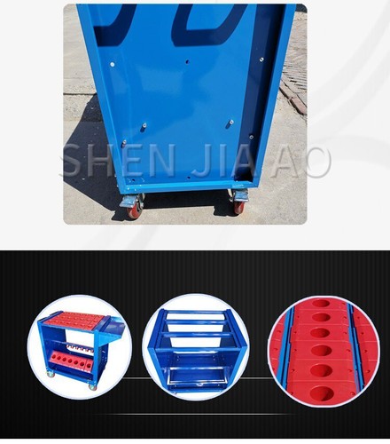 BT30 CNC Tool Trolley Cart 35 Capacity Tooling Blue 45 Taper Tool ...