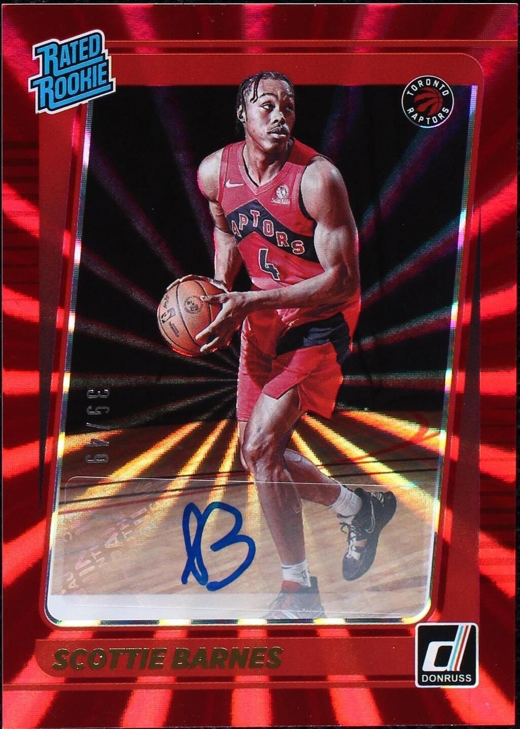 2021-22 Panini Donruss - Rated Rookie Scottie Barnes #236 Holo Red ...