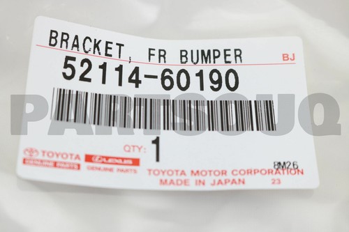 5211460190 Genuine Toyota BRACKET, FRONT BUMPER EXTENTION MOUNTING ...