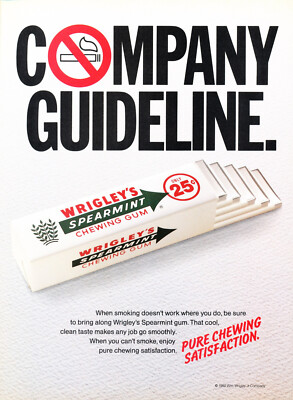 WRIGLEY'S SPEARMINT GUM AD #02 MAGAZINE promo AD 1992 VINTAGE | eBay