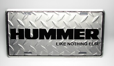 Licensed GM HUMMER HUMVEE 3D EMBOSSED METAL CAR NOVELTY LICENSE PLATE ...