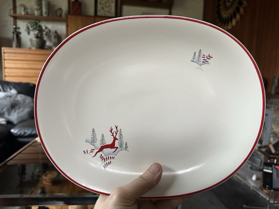 Crown Devon Stockholm Pattern 28.5cm Oval Serving Plate in VGC | eBay UK