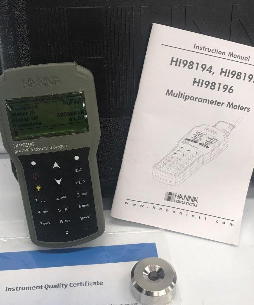 Hanna HI98196 Multiparameter pH/ORP/DO/Pressure/Temp. Waterproof Meter ...