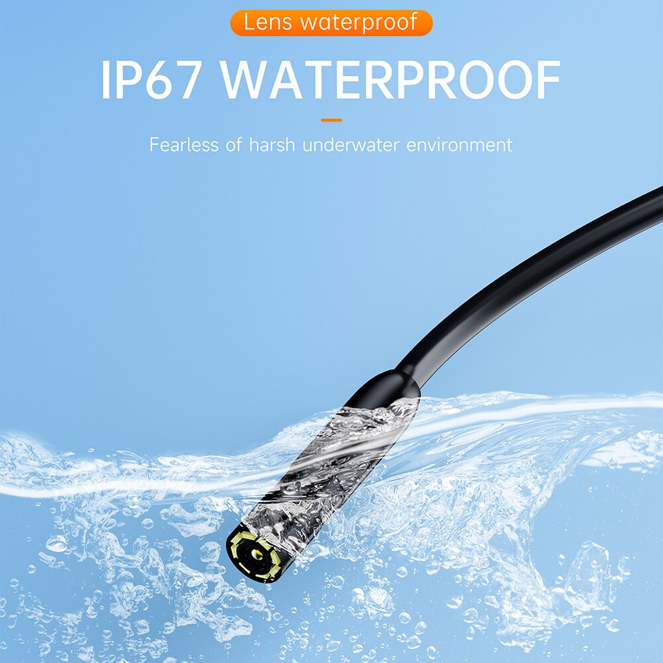 Direct Plug Endoscope iPhone iPad iOS Android phone Waterproof Inspect ...