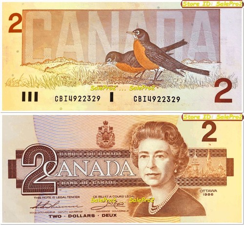 CANADA 1986 THIESSEN CROW SIGNATURE $2 DOLLAR PREFIX CBI4922329 NEW ...