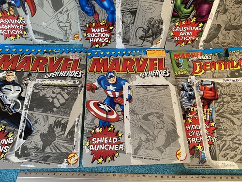 VINTAGE MARVEL , BACKING CARDS FIR FIGURES , job lot of 6 | eBay