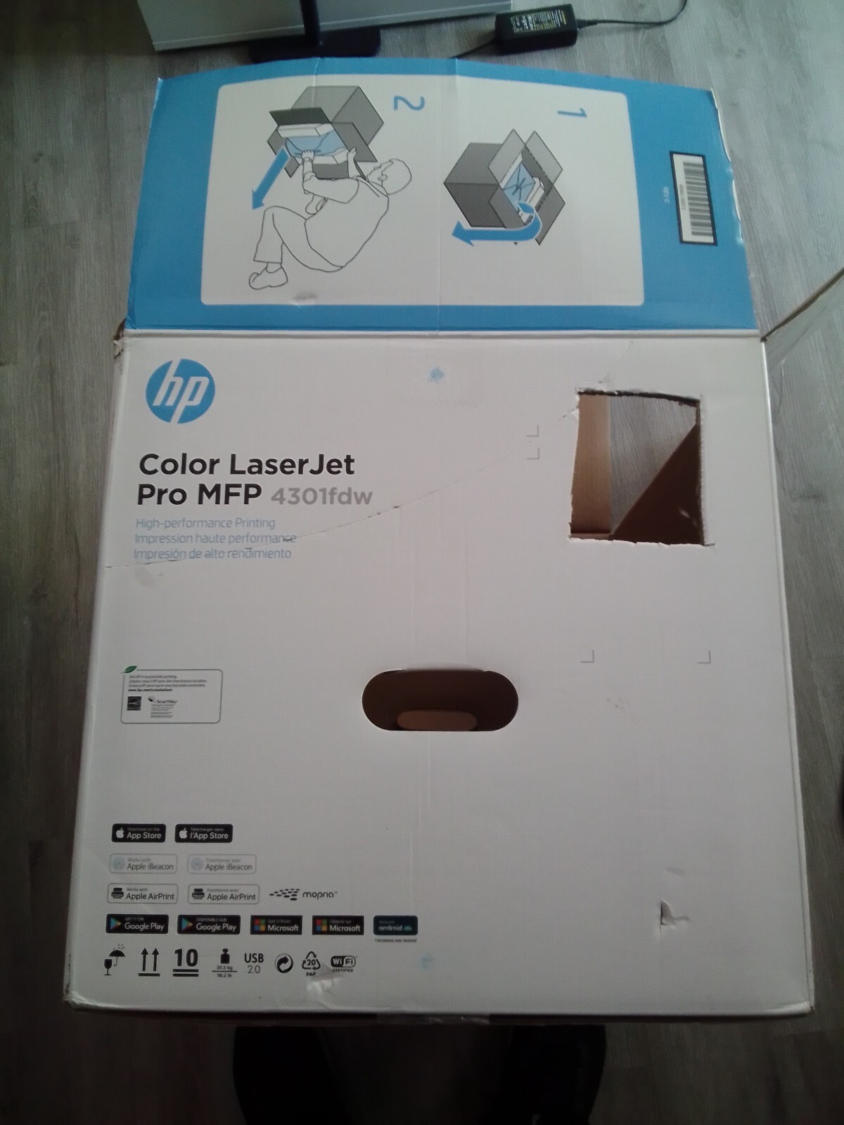 HP Color LaserJet Pro MFP 4301fdw Printer - Used, with box and power ...