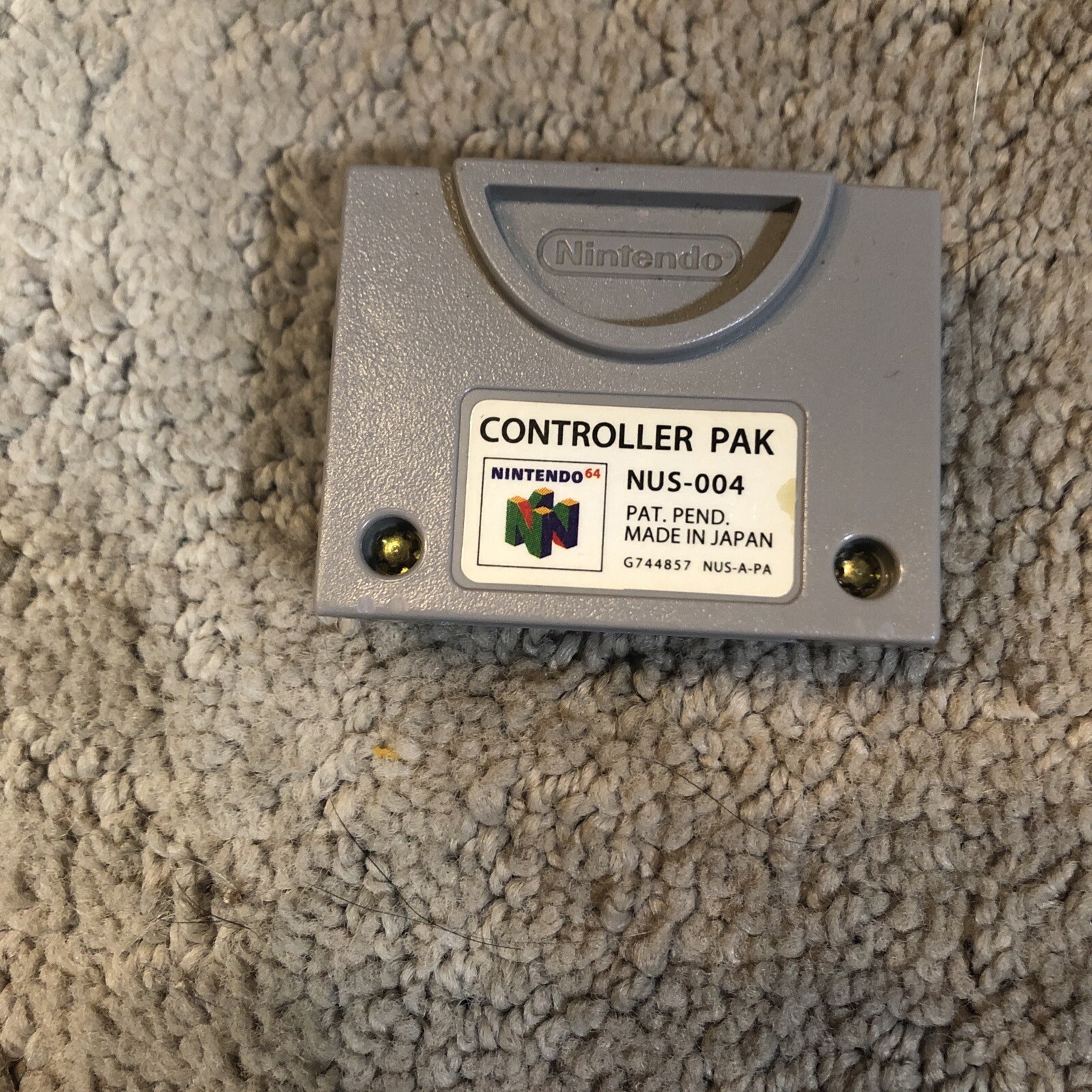 N64 Controller Pak NUS-004 OEM Official New CR2032 Battery Installed ...