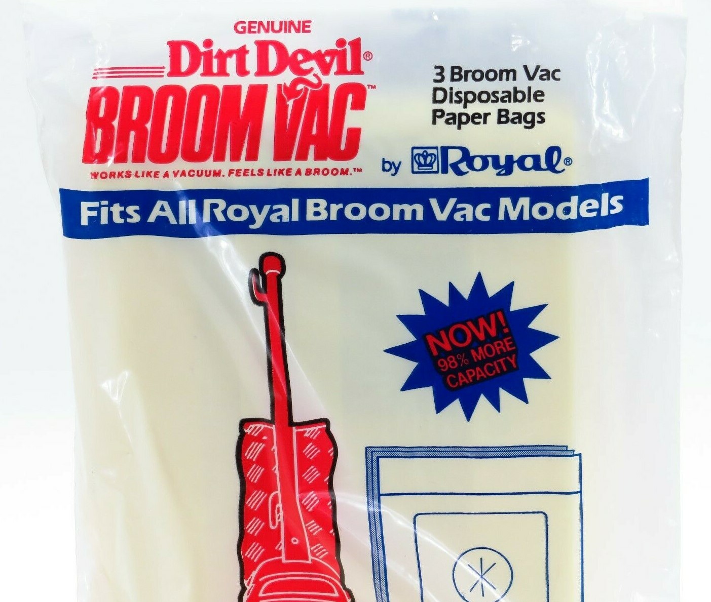 Dirt Devil Vacuum Cleaner Bag 3 Disposable Bags Fits All Royal Broom ...
