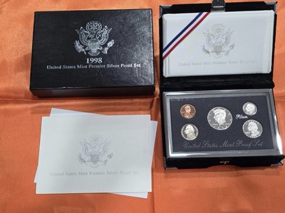 1998 S Premier Silver Proof Set U.S. Mint Original Government Packaging ...