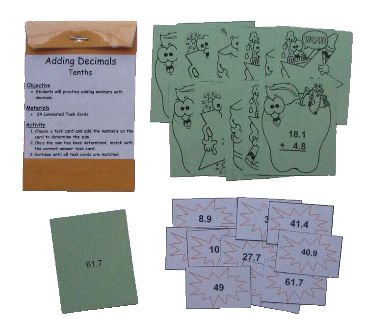 Teacher Made Math Center Learning Activity Resource Game Adding ...