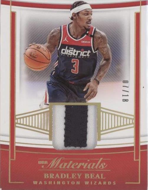 2020-21 Panini National Treasures - Nba Materials Bradley Beal #NBA-BBL ...