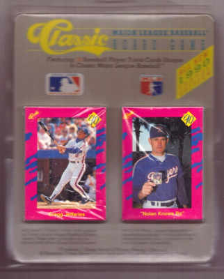1990 CLASSIC BASEBALL TRAVEL EDITION BOARD GAME W/ NOLAN KNOWS BO CARD ...