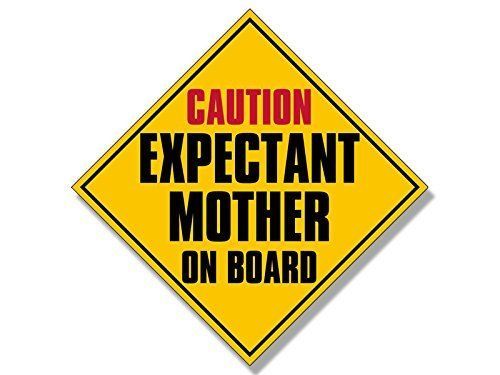 CAUTION EXPECTANT MOTHER ON BOARD SIGN 5" CAR BUMPER DECAL STICKER MADE ...
