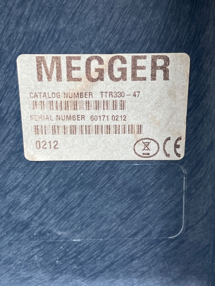 MEGGER TTR330 TRANSFORMER TURN-RATIO TEST SET CAT.NO:TTR330-47 | eBay