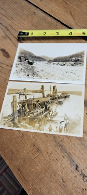 2 Vintage After Flood 1927 Gaysville VT RPPC Photo Postcard Ice Jam ...