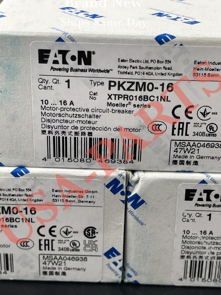 Eaton Moeller PKZM0-16 *NEW IN BOX* Pkzm016 Pkzmo16 Pkzmo-16 (Ships ...