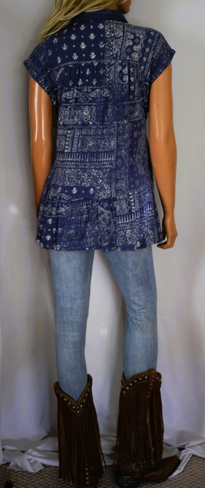 SUNDANCE CATALOG Clara Bandana Top Size Small | eBay