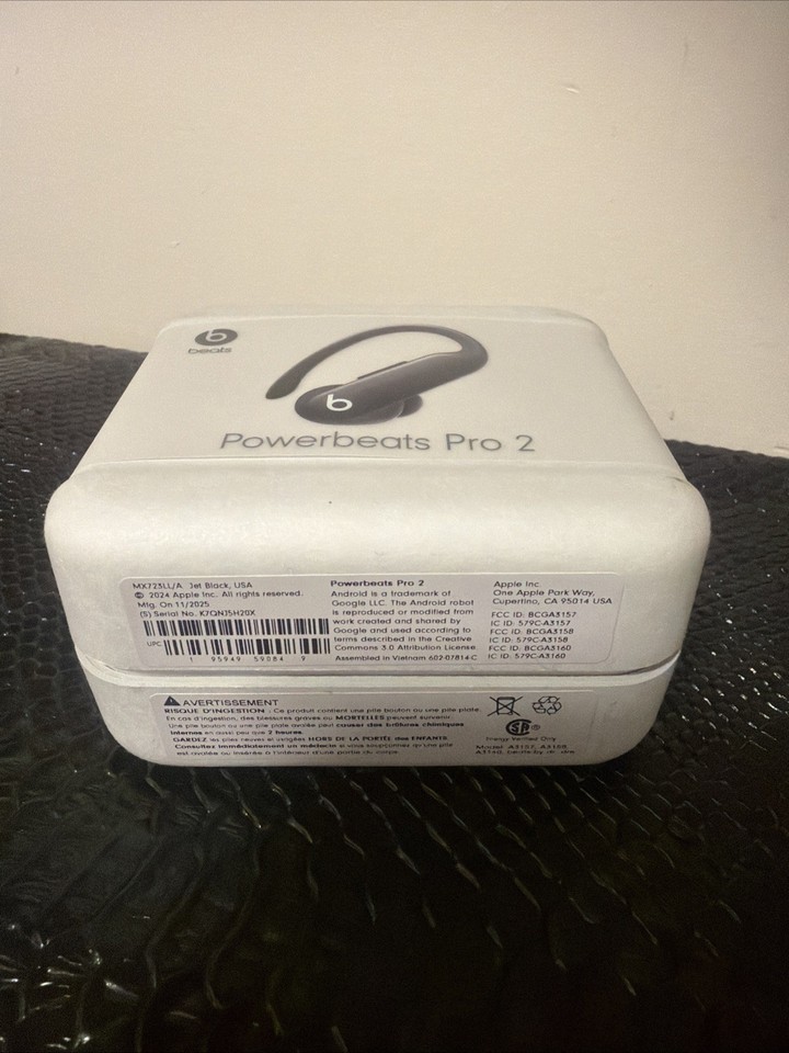 Beats by Dr. Dre Powerbeats Pro 2 Jet Black In Ear Headphones - FACTORY ...