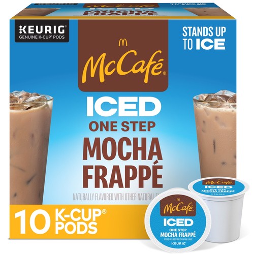 McCafe, ICED One Step Mocha Frappe K-Cup Coffee Pods, 10 Count ...